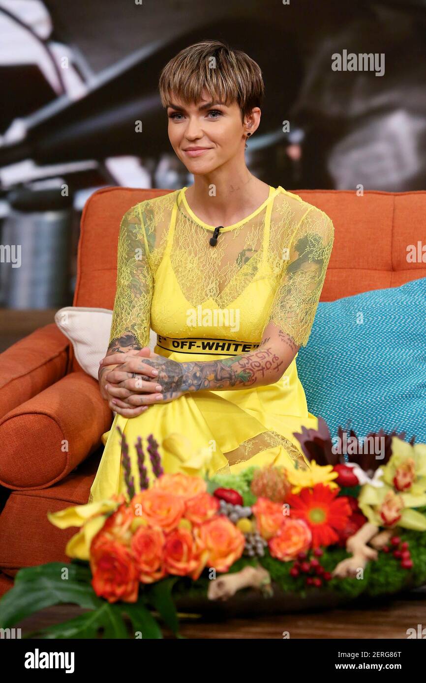 MIAMI, FL - AUGUST 10: Ruby Rose is seen on the set of 'Despierta ...