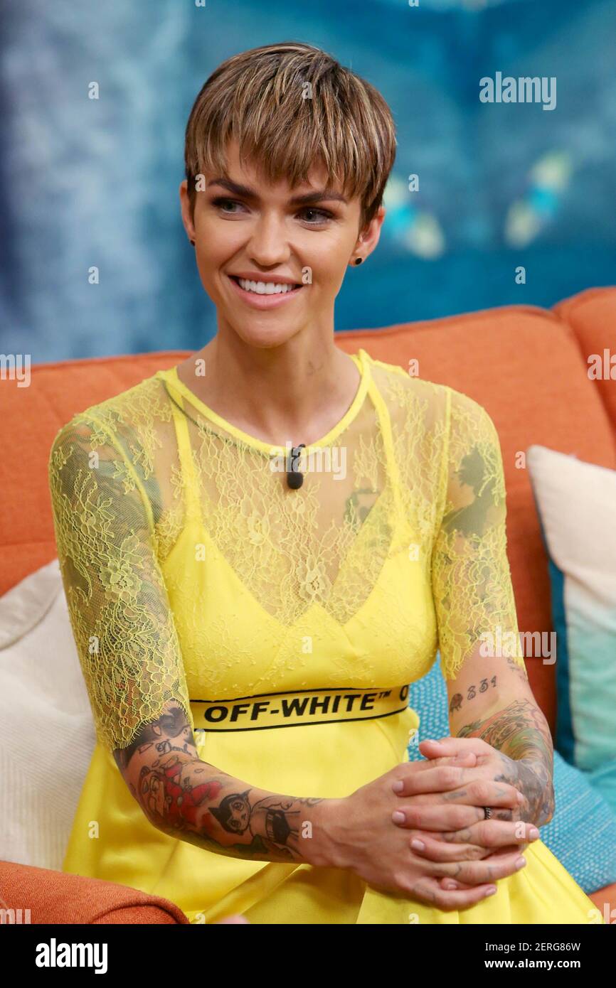MIAMI, FL - AUGUST 10: Ruby Rose is seen on the set of 'Despierta ...