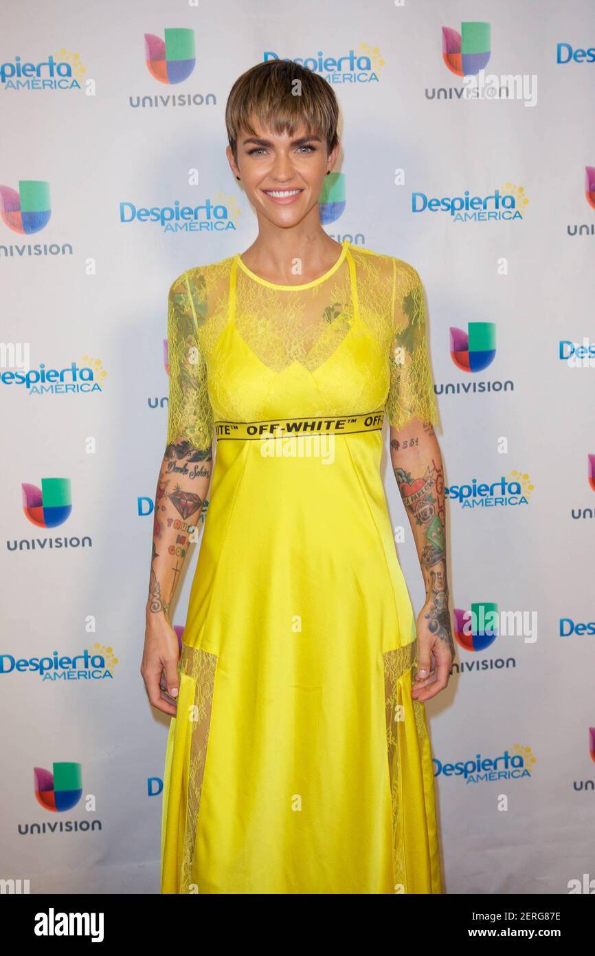 MIAMI, FL - AUGUST 10: Ruby Rose is seen on the set of 'Despierta ...