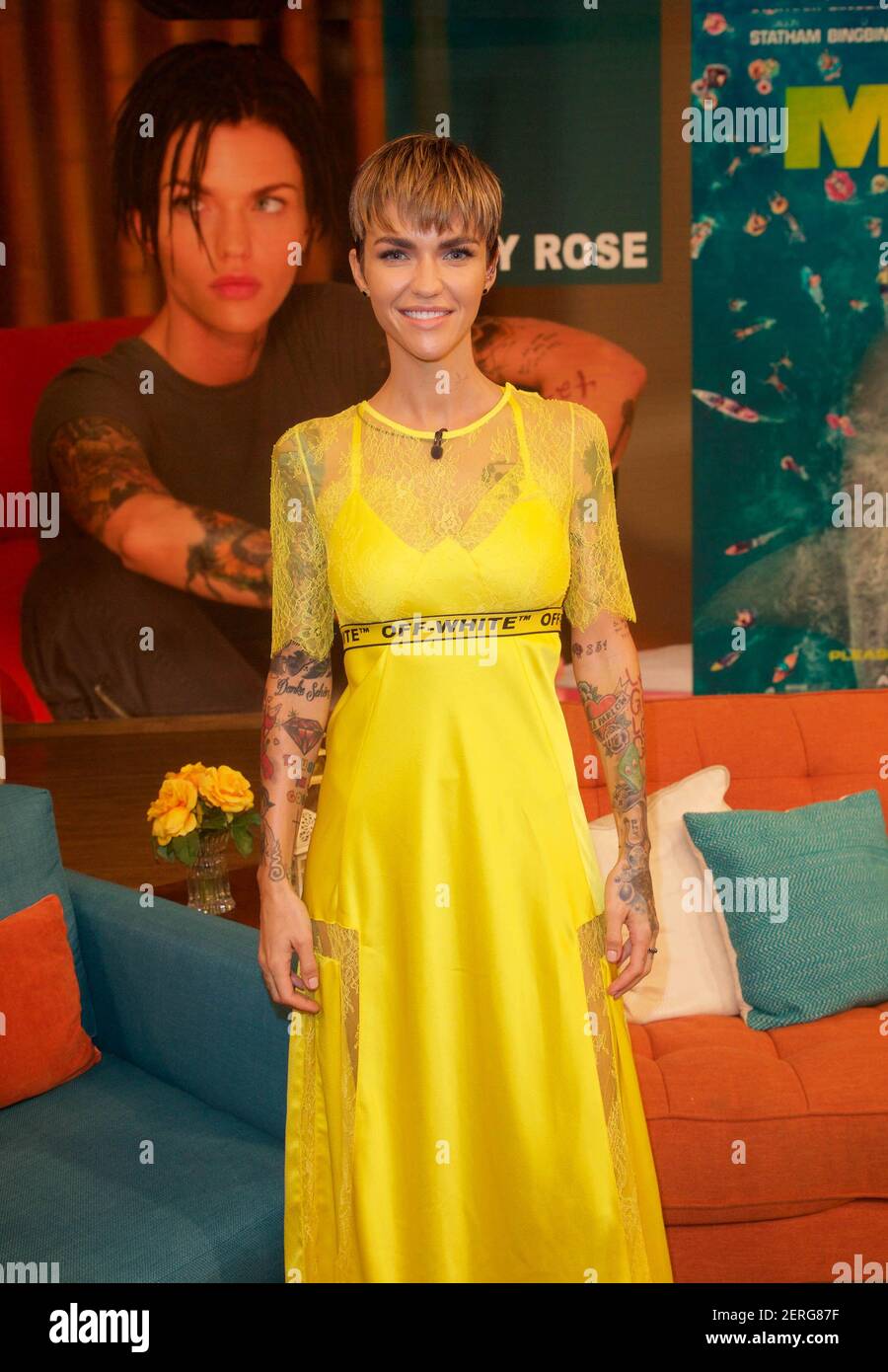 MIAMI, FL - AUGUST 10: Ruby Rose is seen on the set of 'Despierta ...