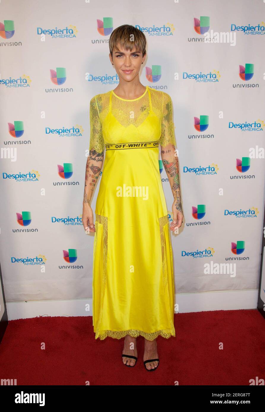 MIAMI, FL - AUGUST 10: Ruby Rose is seen on the set of 'Despierta ...
