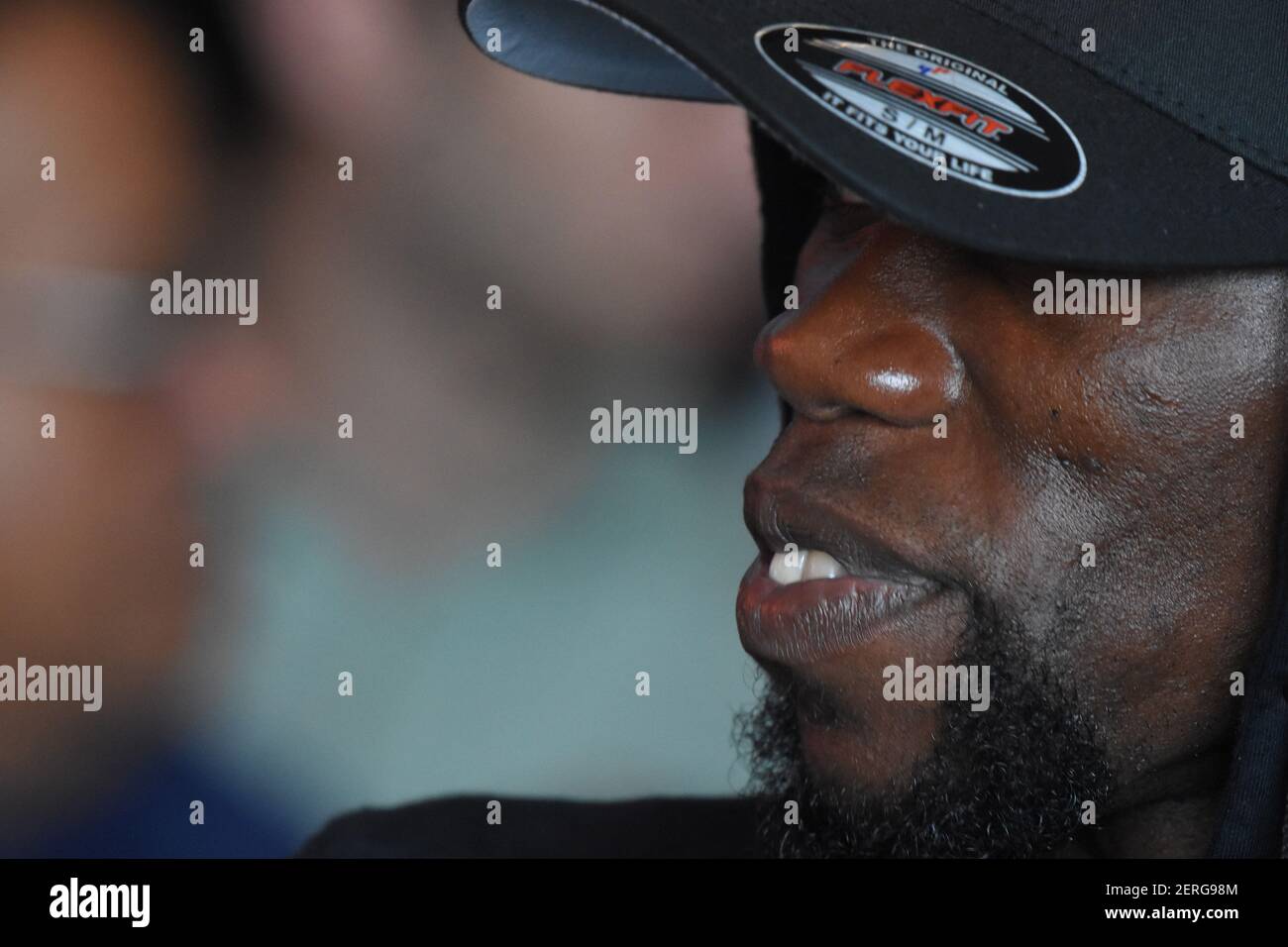 Dewayne Beamon 'Mr. Stop Running' during a weigh-in of Boxing at Mexico ...