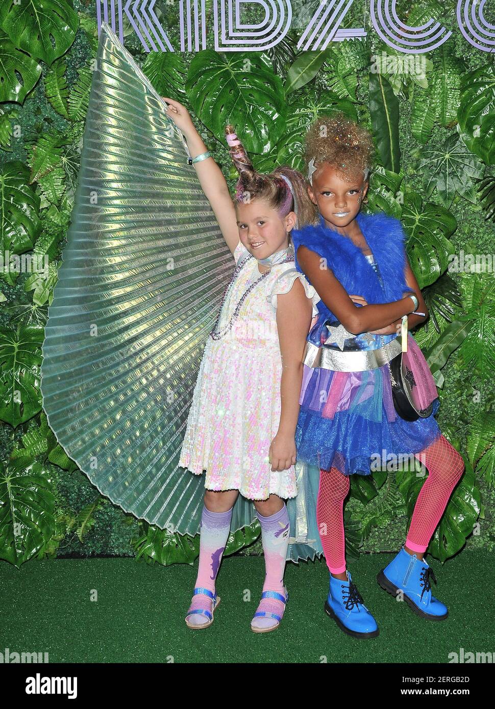 (L-R) Katiana Upton and Zuri Miles arrives at KIDZ-CON 2018 held at The Reef DTLA in Los Angeles ...