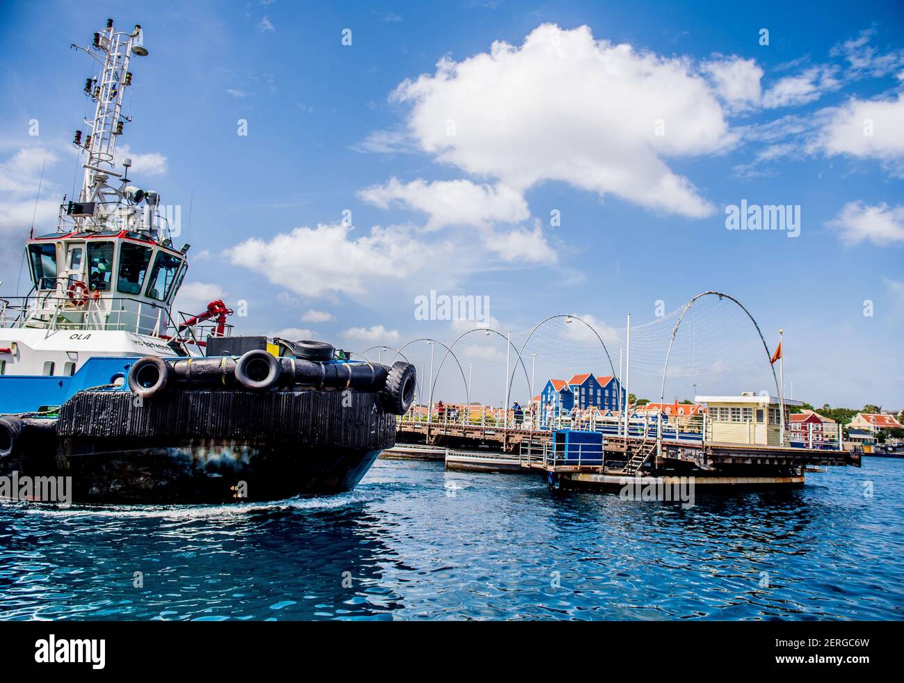 Curacao, Dutch Caribbean island life, known for the Koningin Emmabrug ...