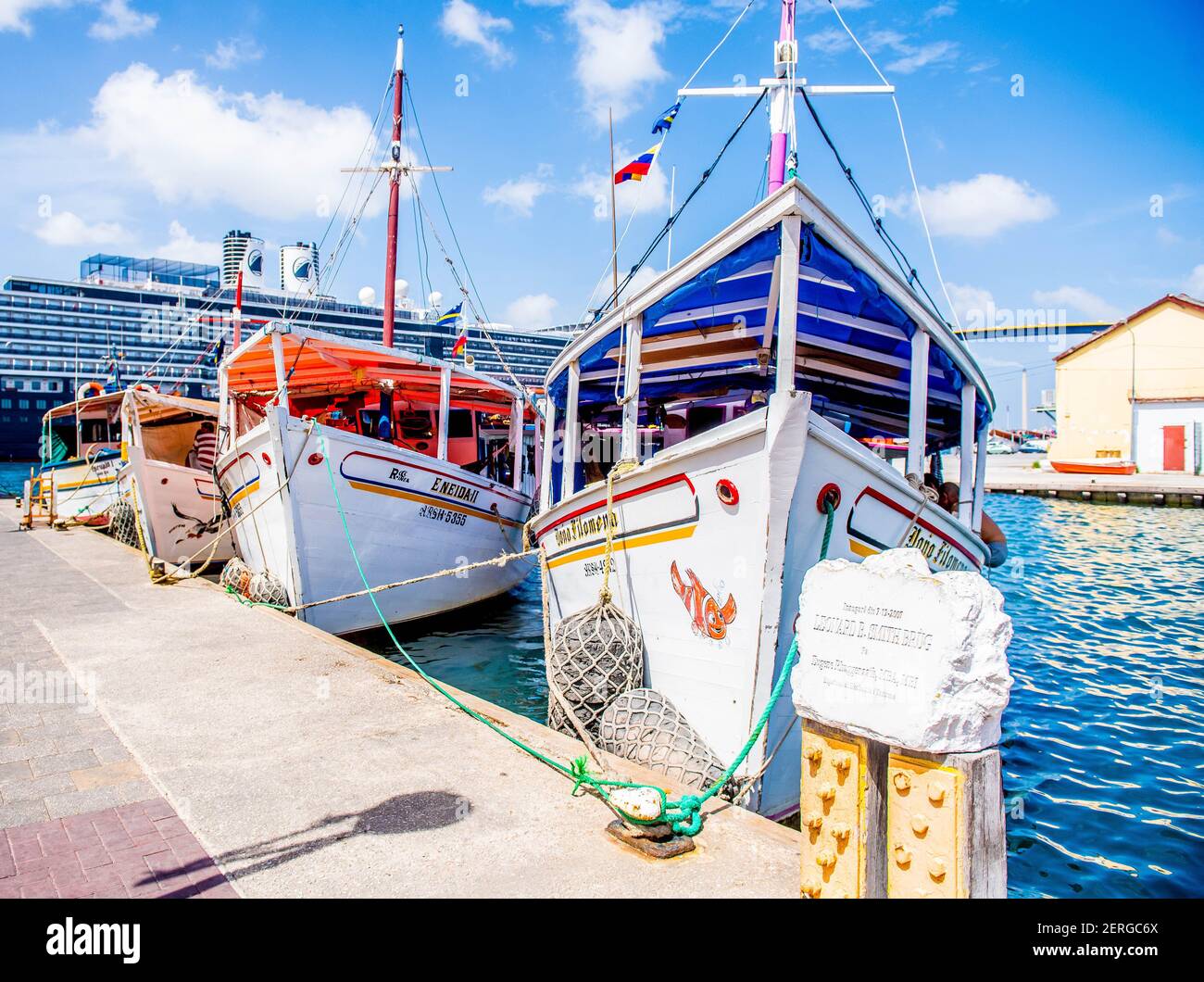 Curacao, Dutch Caribbean island life, known for the Koningin Emmabrug ...