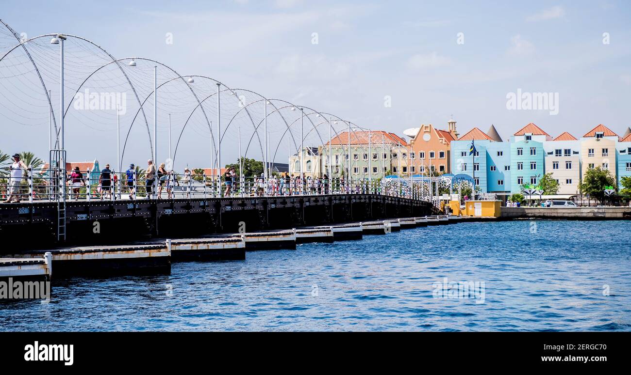 Curacao, Dutch Caribbean island life, known for the Koningin Emmabrug ...