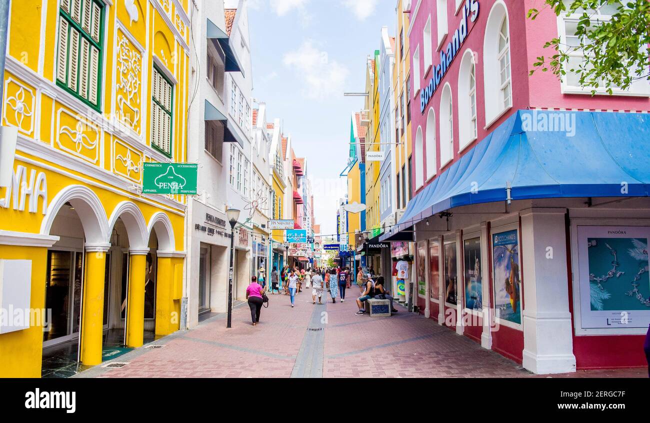 Curacao, Dutch Caribbean island life, known for the Koningin Emmabrug ...