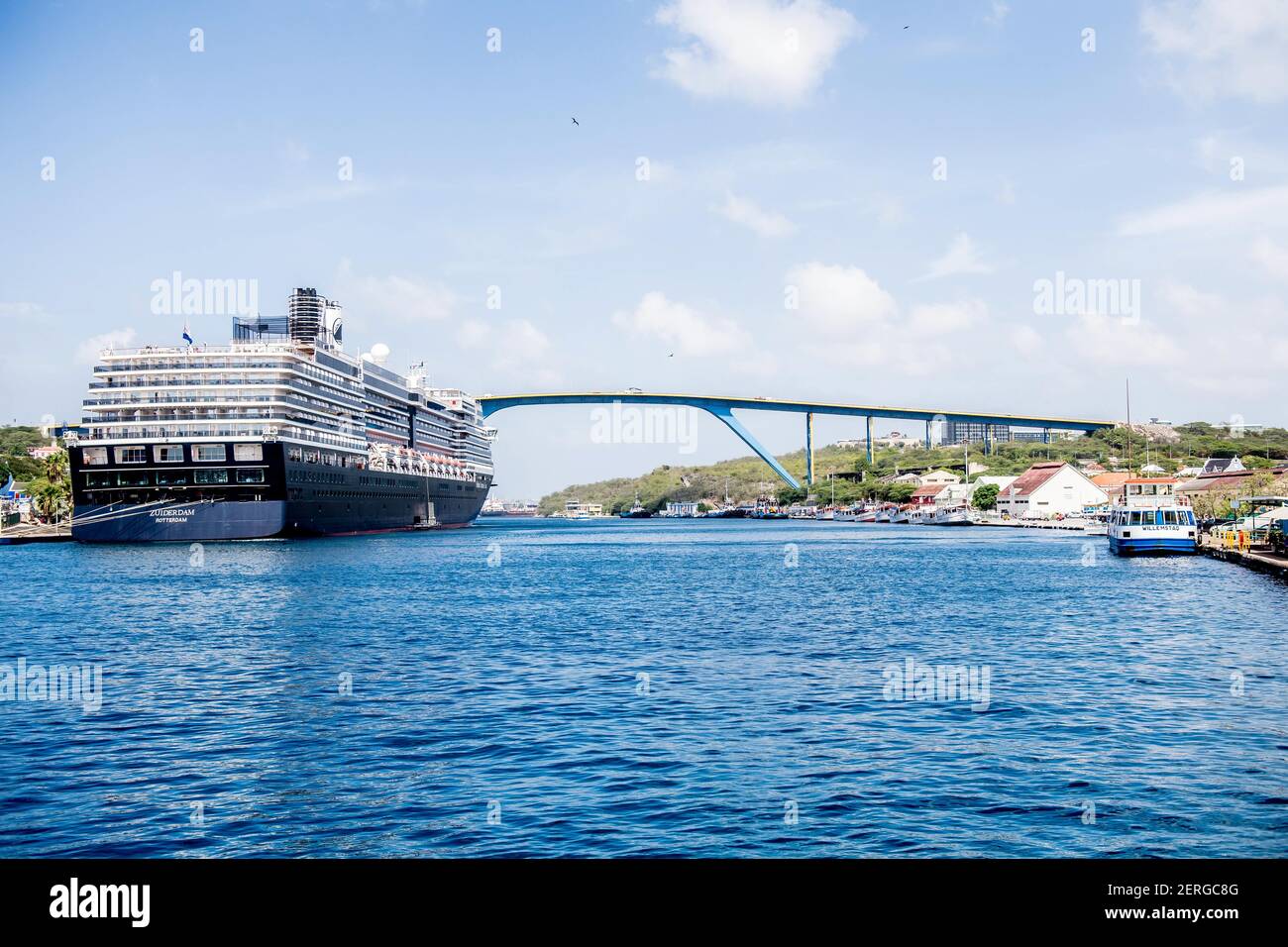 Curacao, Dutch Caribbean island life, known for the Koningin Emmabrug ...