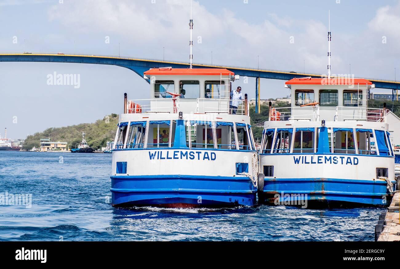 Curacao, Dutch Caribbean island life, known for the Koningin Emmabrug ...