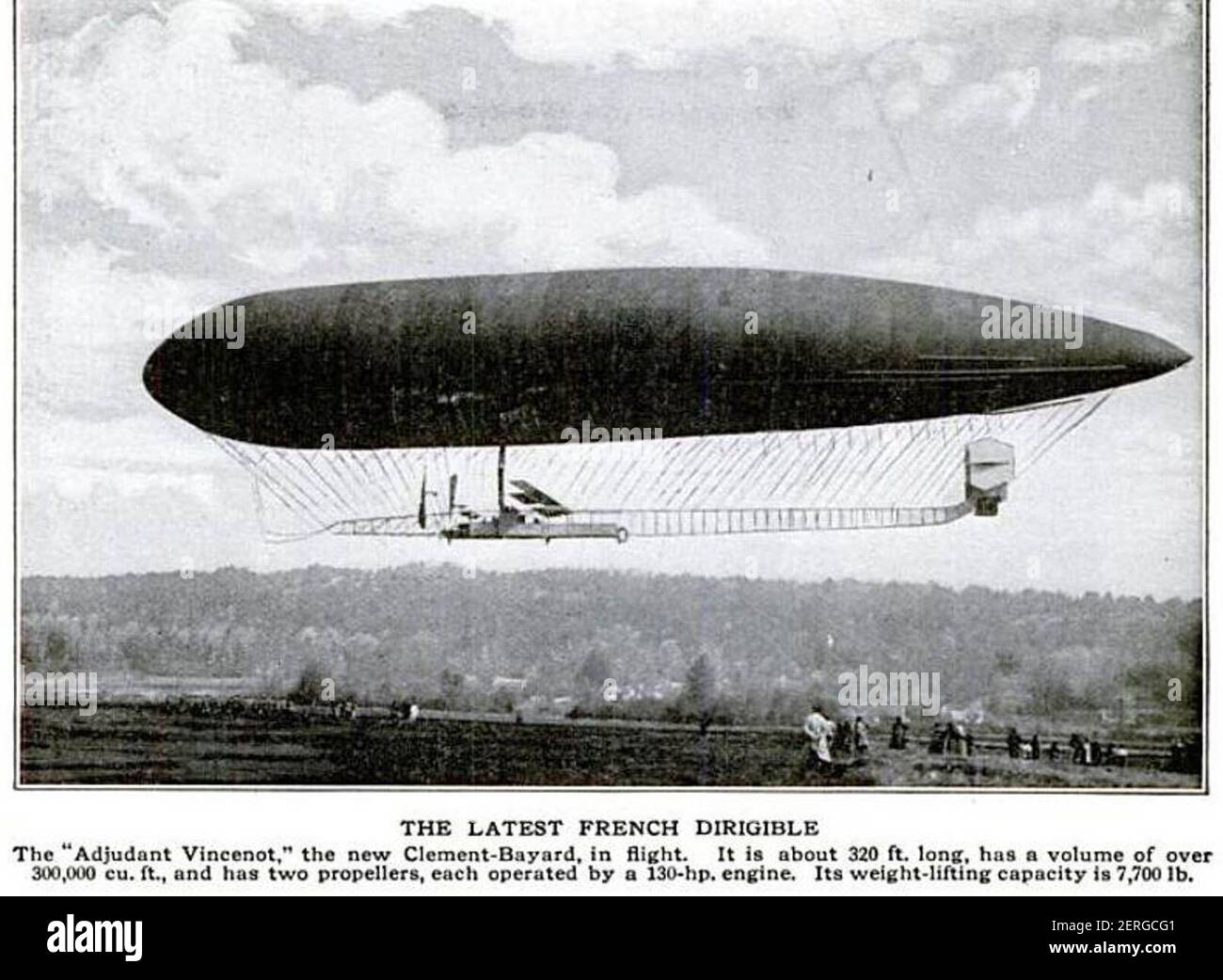 Clement-Bayard Airship No 1, The "Adjudant Vincenot" circa 1910 Stock ...