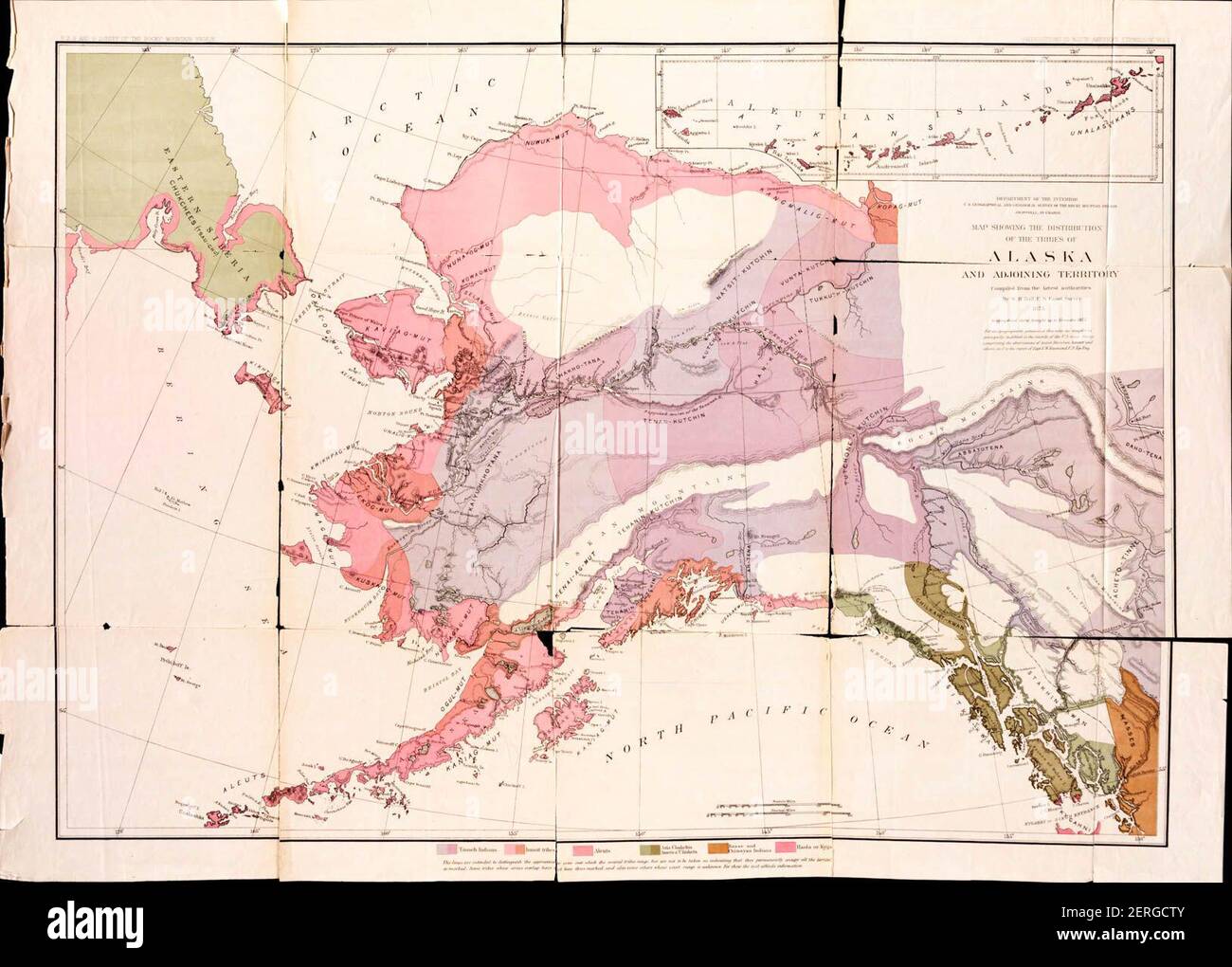 Native tribes alaska map hi-res stock photography and images - Alamy