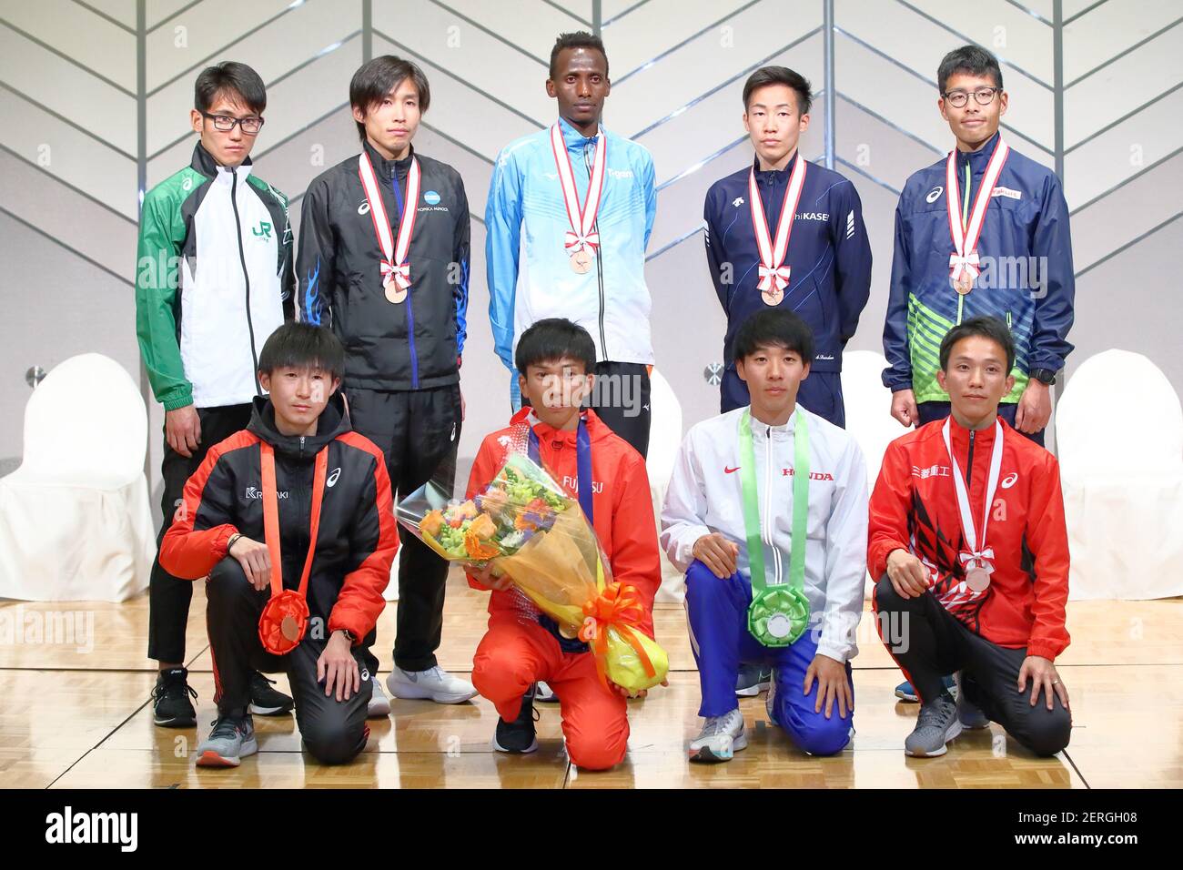 Shiga, Japan. 28th Feb, 2021. (Top row L-R) Masaki Sakuda, Masato ...