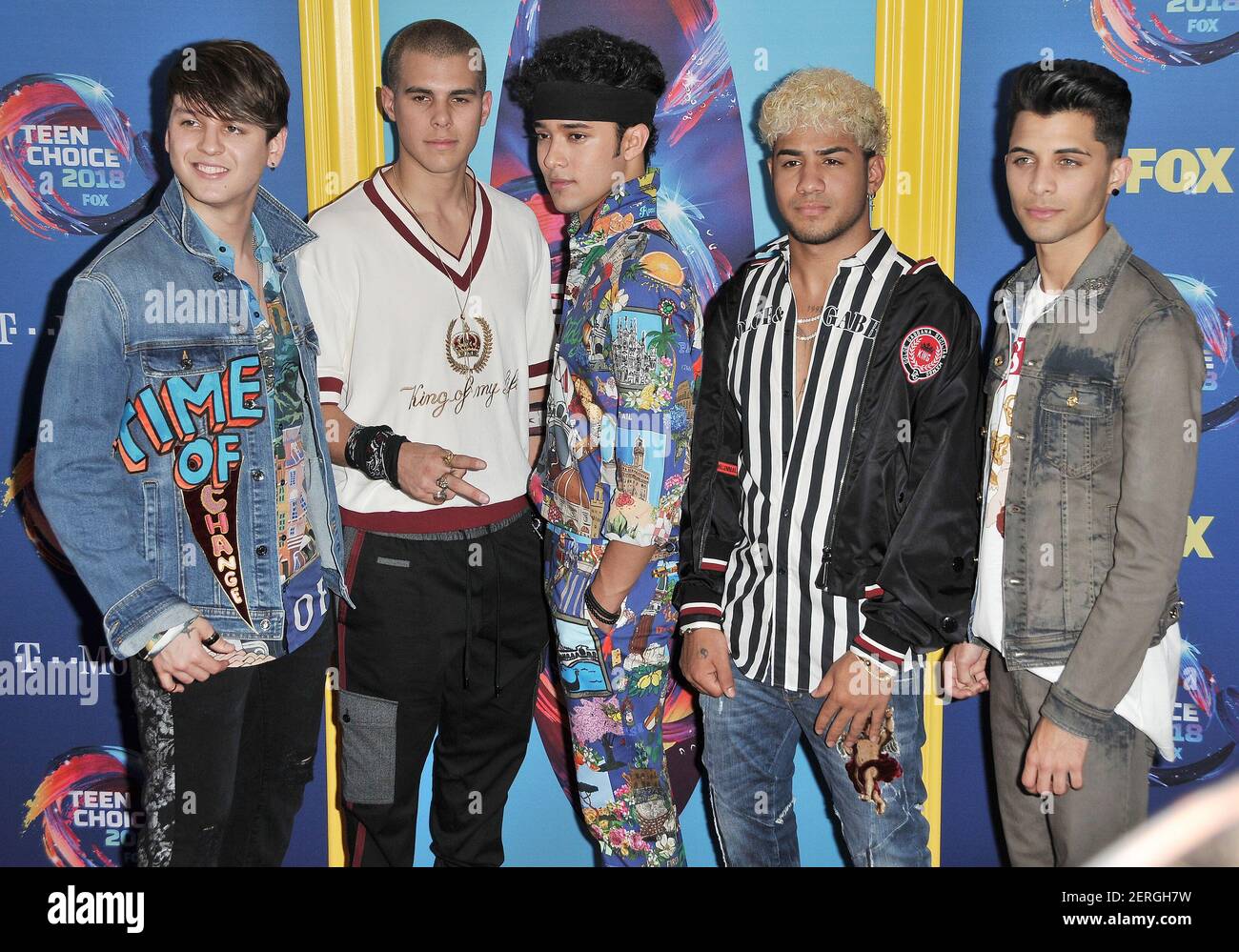 CNCO arrives at the Teen Choice Awards 2018 held at The Forum in ...