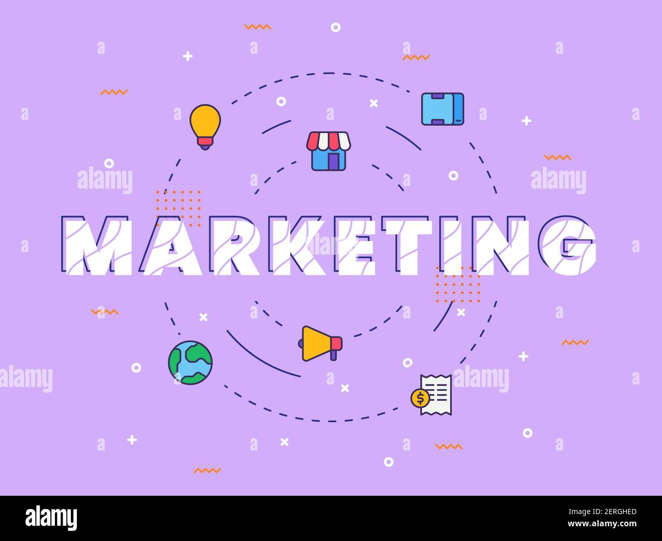 marketing typography calligraphy word art with filled color style ...