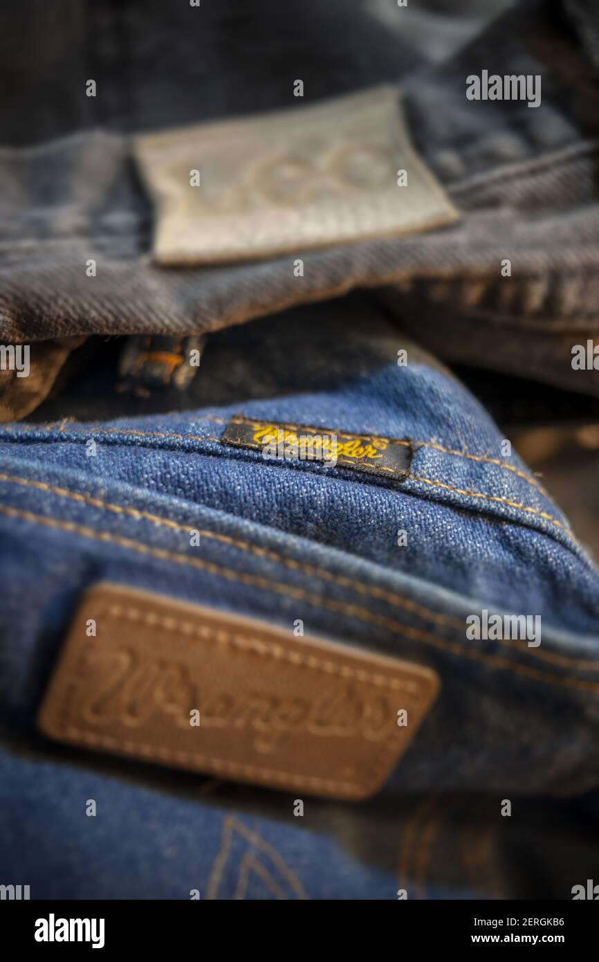 VF Corp. Wrangler and Lee brand jeans in New York on Monday, August 13 ...