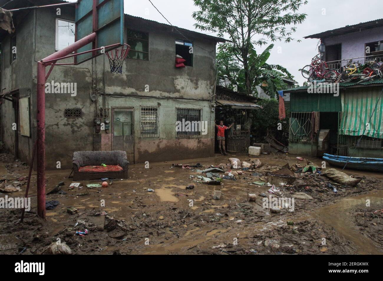 A resident in her house in Brgy. Banaba in San Mateo, Rizal ...