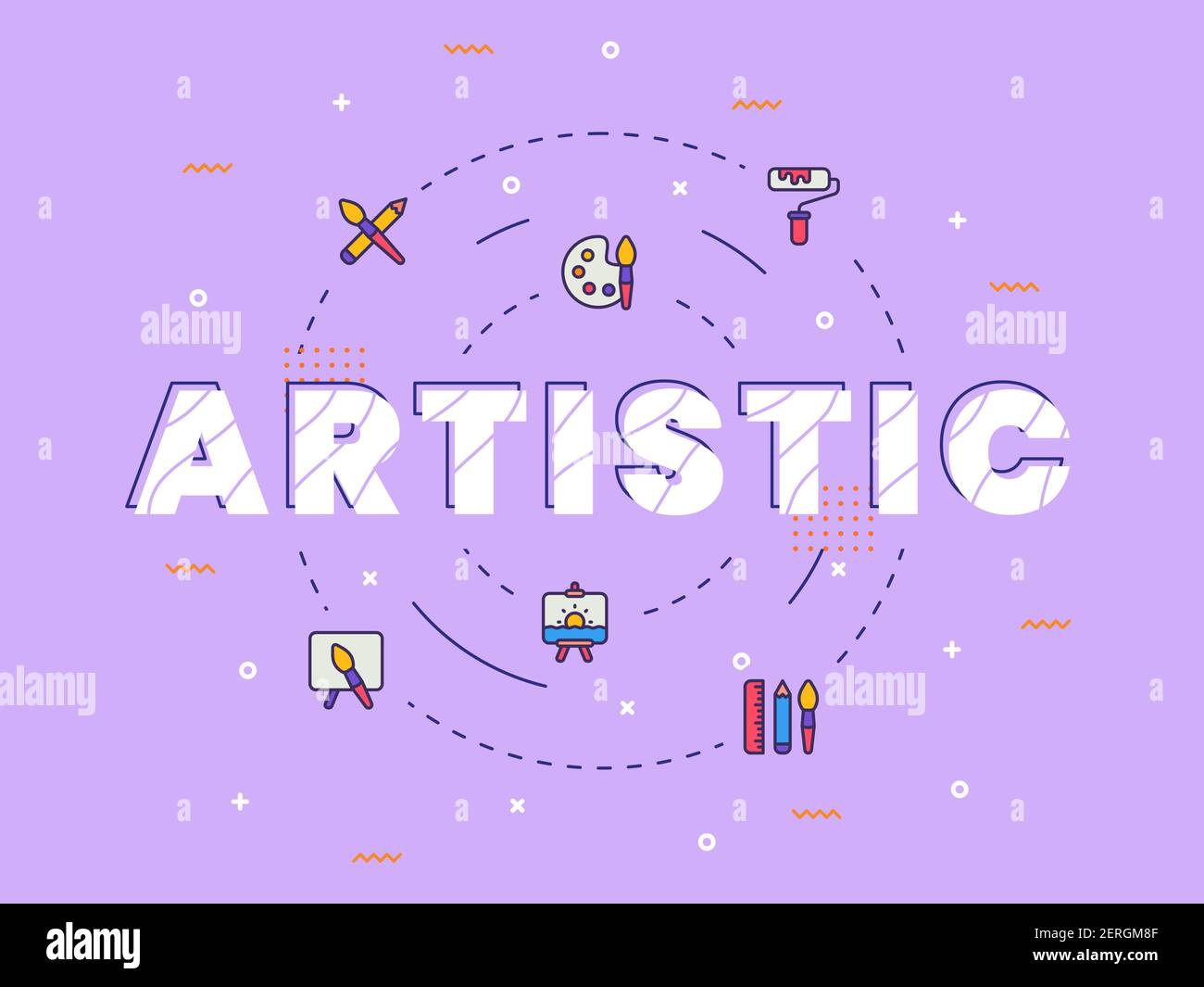 artistic typography calligraphy word art background of creative icon ...