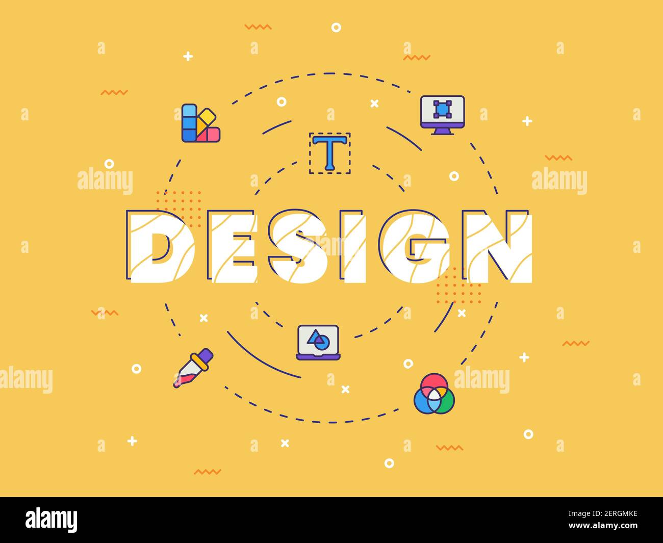 design typography calligraphy word art background of icon set ...