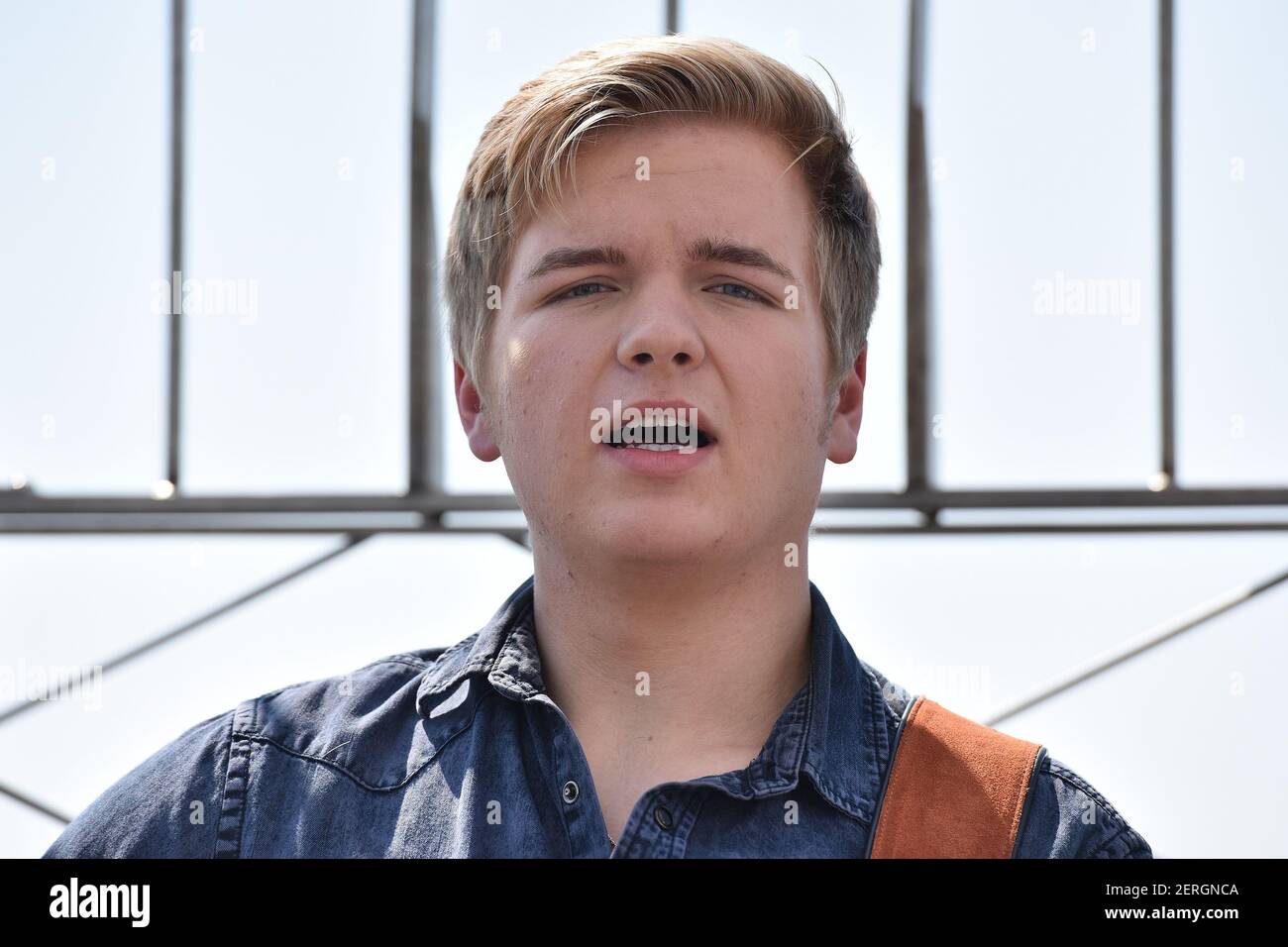 Caleb Lee Hutchinson, American Idol Season 1 finalist, performs on the ...