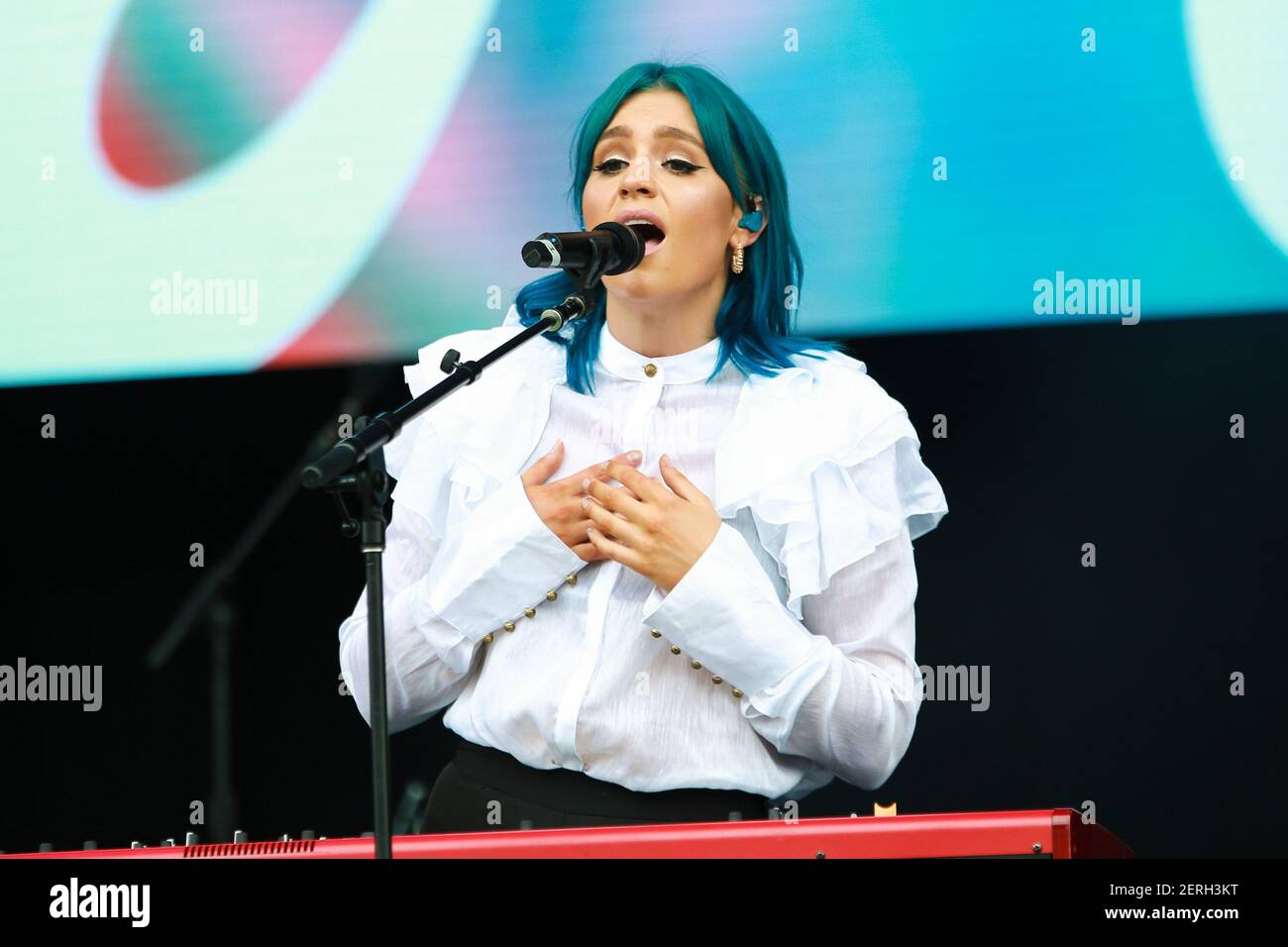 Amy Sheppard of Sheppard Preforming at Billboard Hot 100 Music Festival ...