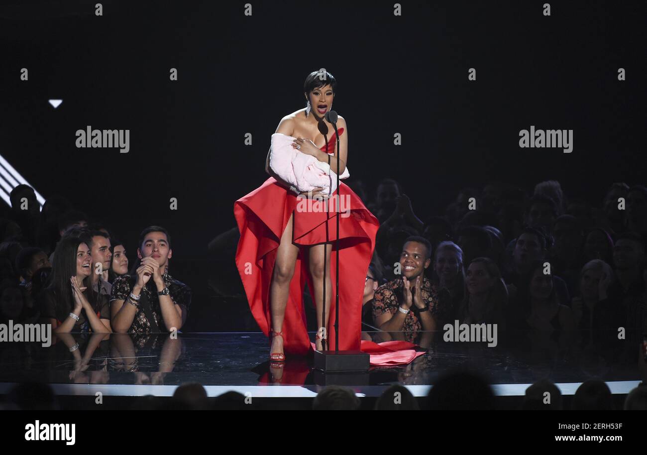NEW YORK CITY - AUGUST 20: Cardi B performs on the 2018 MTV Video Music ...