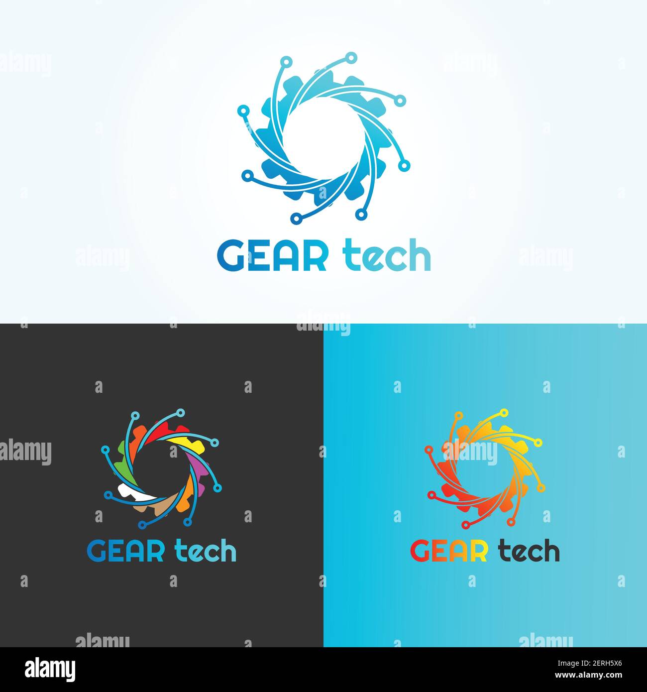 Modern gear wheel icon for apps or websites Stock Vector Image & Art ...