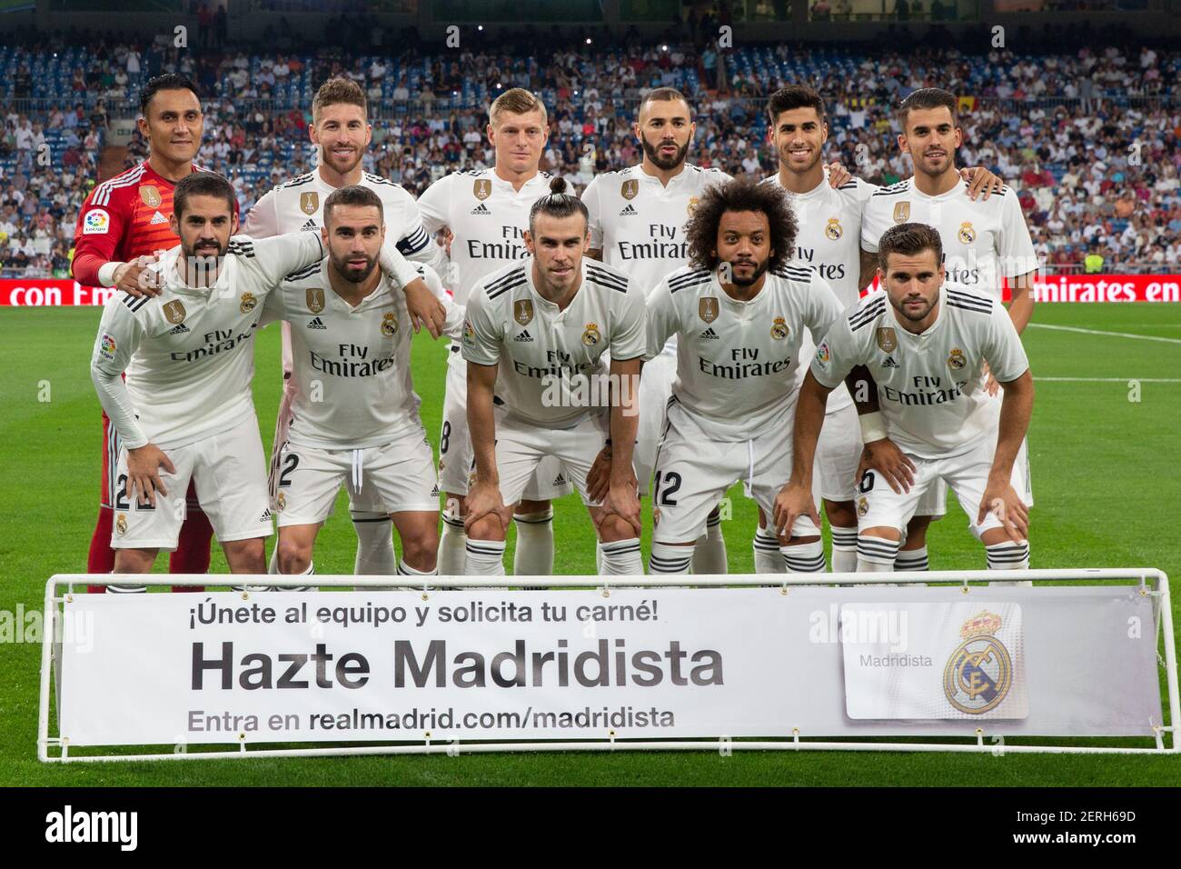 Real Madrid team group during the match between Real Madrid v Getafe CF ...