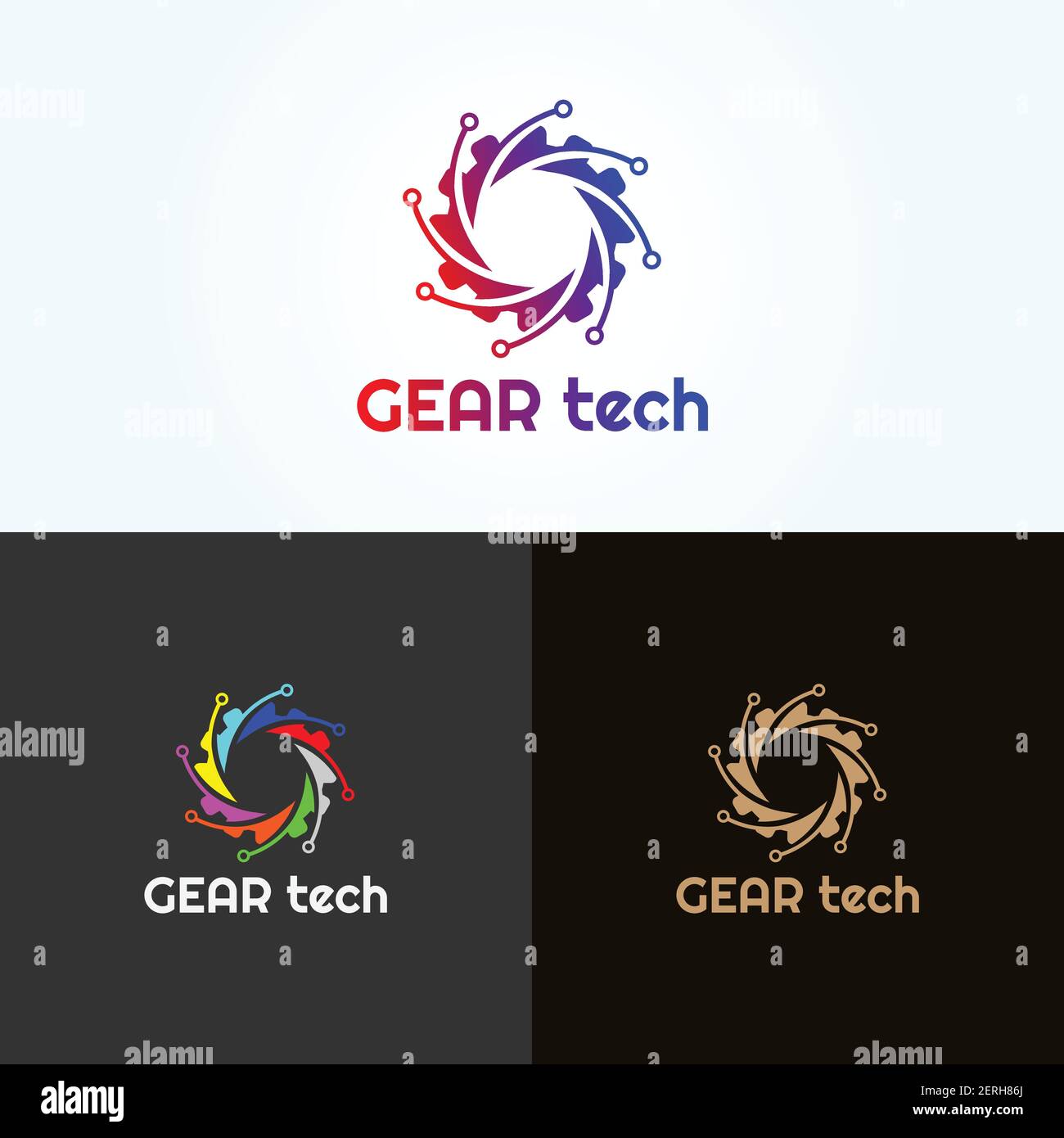 Modern gear wheel icon for apps or websites Stock Vector Image & Art ...