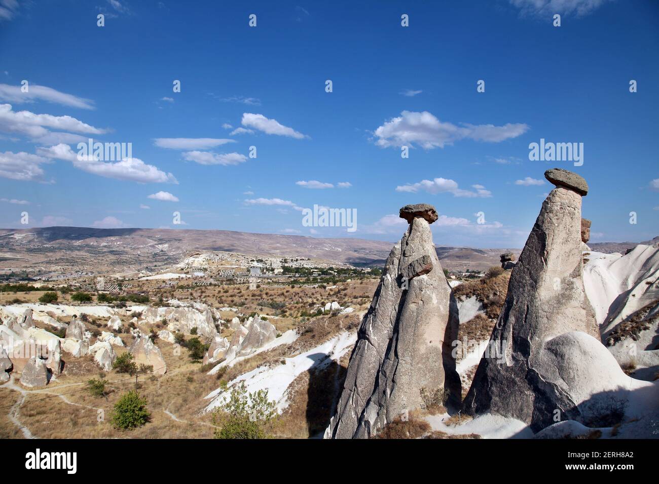 Fairy chimneys (Peri Bacaları) at Cappadocia in Nevsehir, Turkey ...