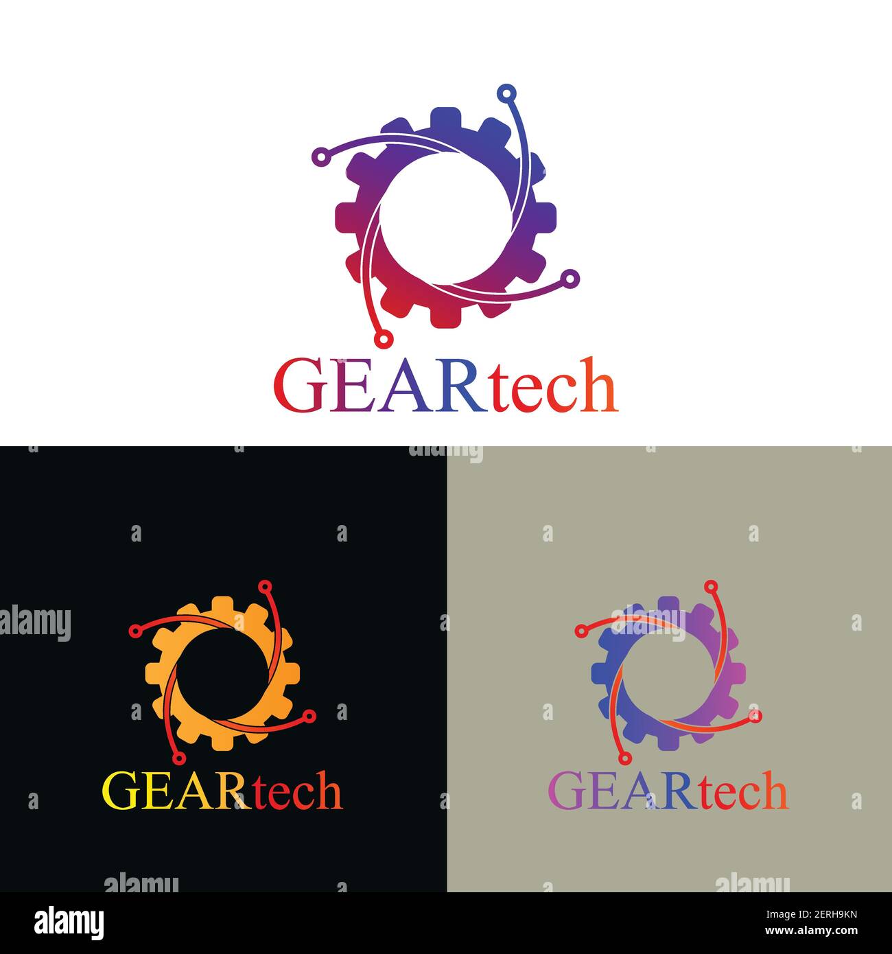 Modern gear wheel icon for apps or websites Stock Vector Image & Art ...