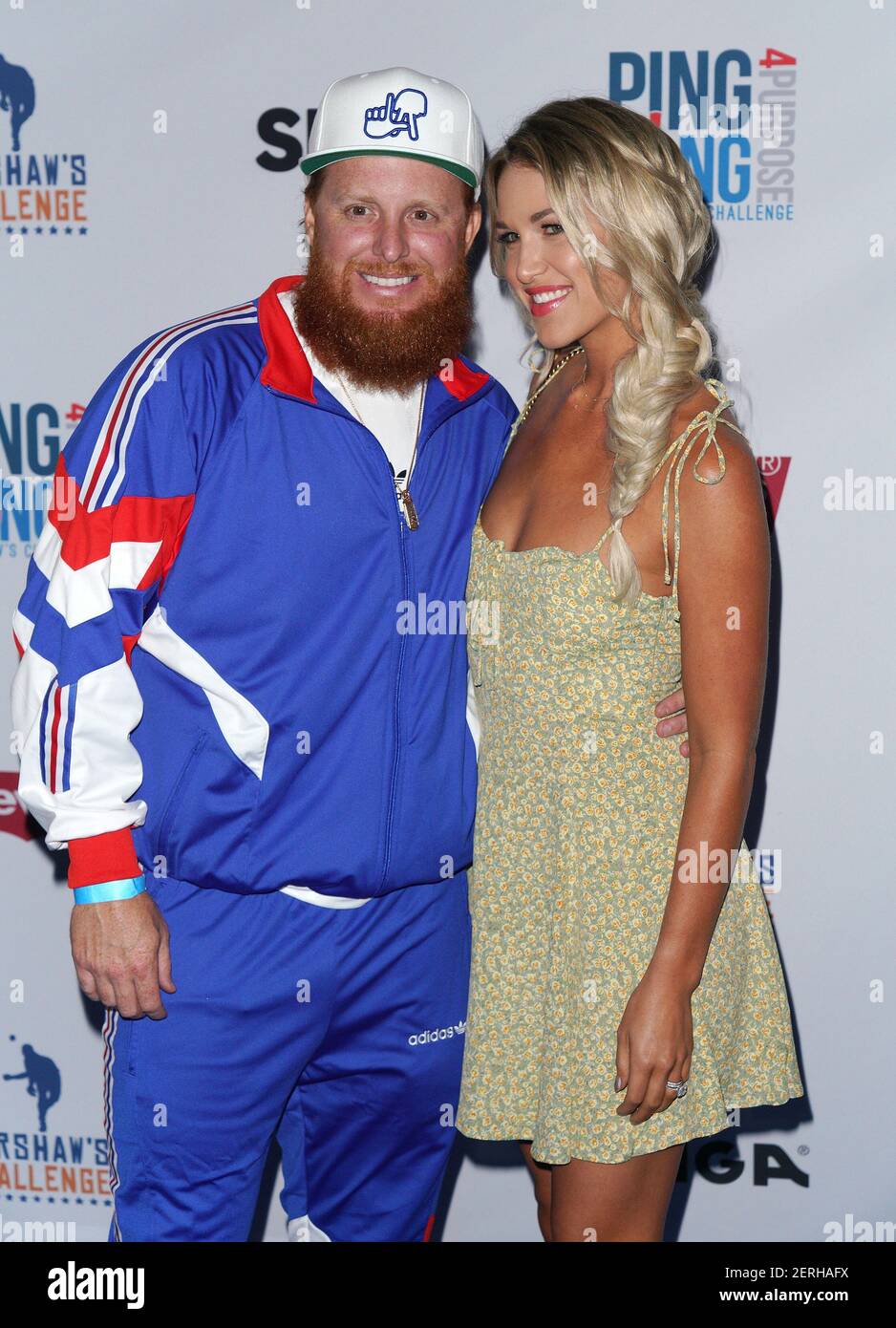 Justin Turner and Kourtney Turner at the 6th Annual PingPong4Purpose ...