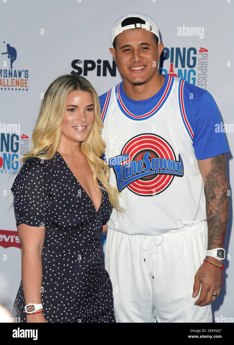 Manny Machado and Yainee Machado at the 6th Annual PingPong4Purpose ...