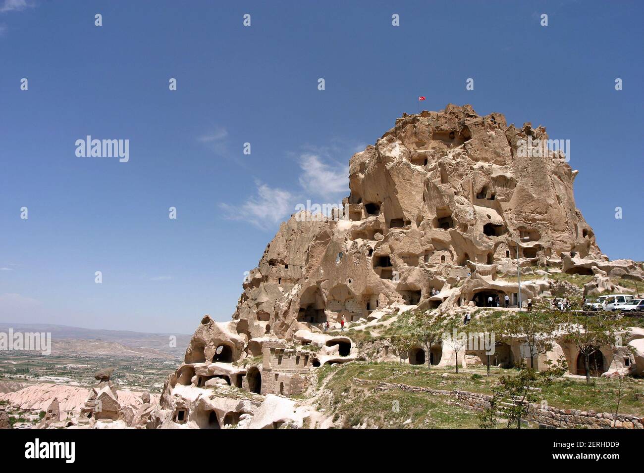Uchisar Castle and special stone formation of Cappadocia in Nevsehir ...