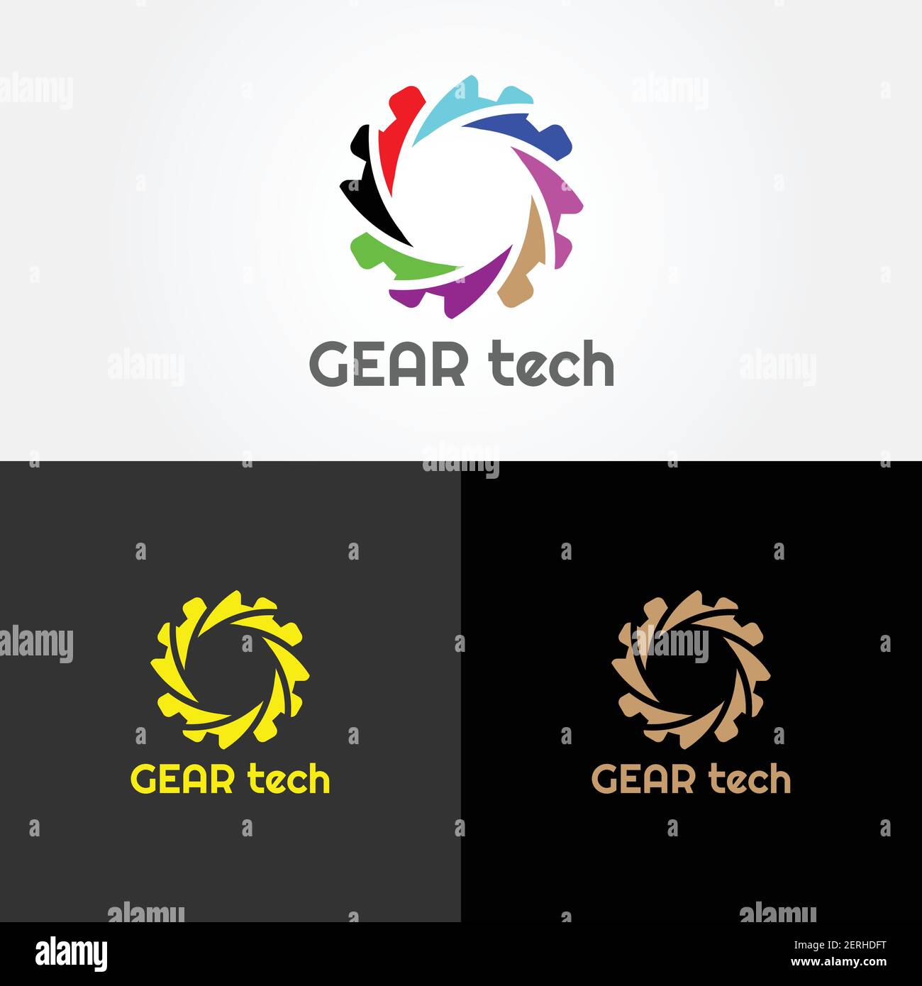 Modern gear wheel icon for apps or websites Stock Vector Image & Art ...