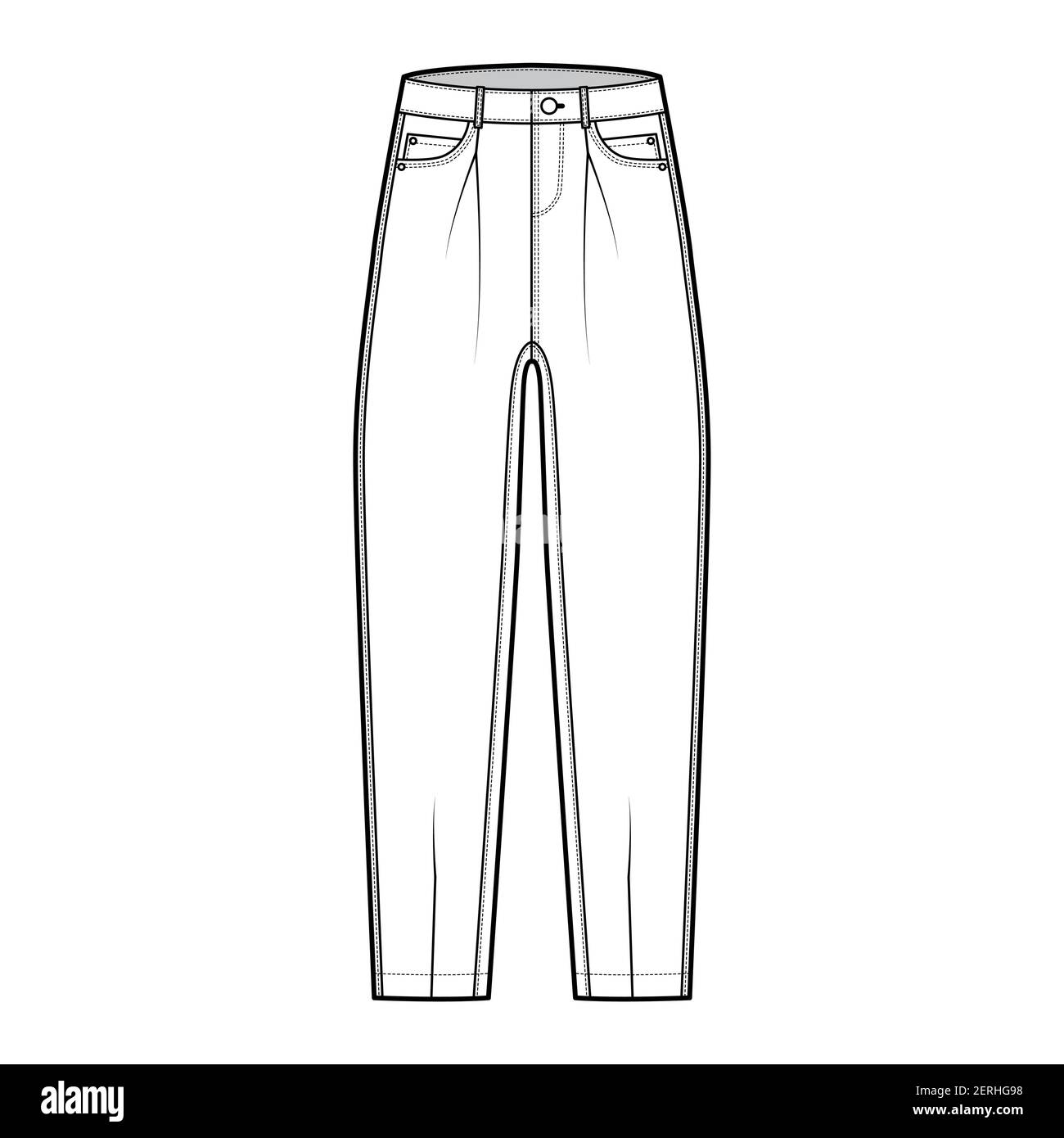 Jeans, denim, rivets, woman Stock Vector Images - Alamy