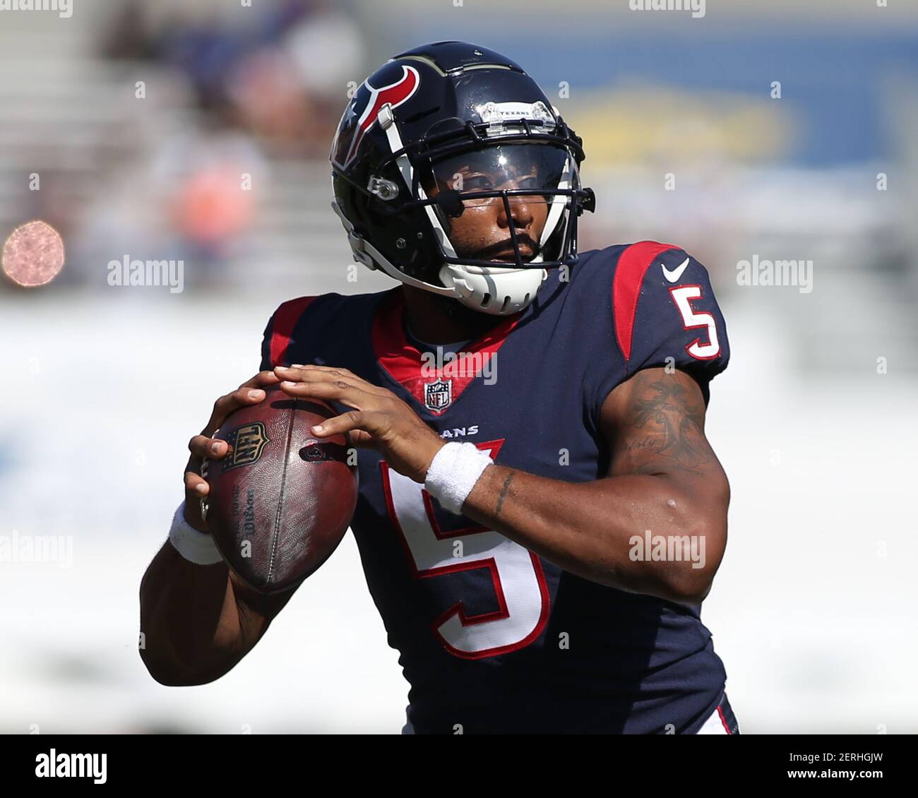 August 25, 2018 Los Angeles, CA...Houston Texans quarterback Joe Webb ...