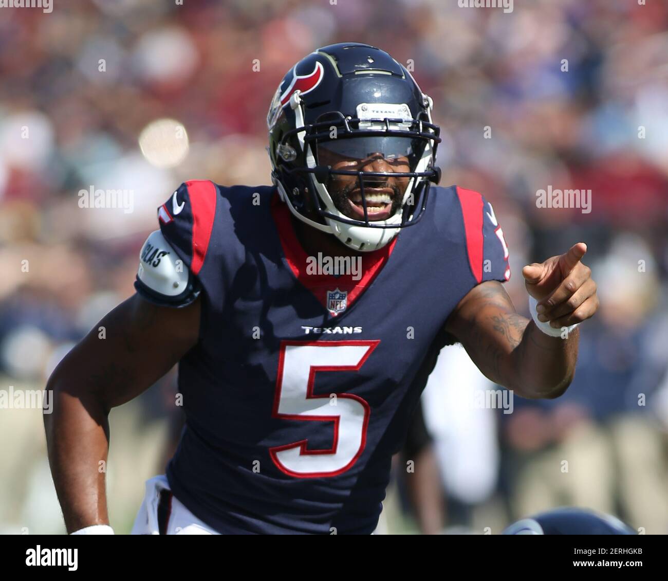 August 25, 2018 Los Angeles, CA...Houston Texans quarterback Joe Webb ...
