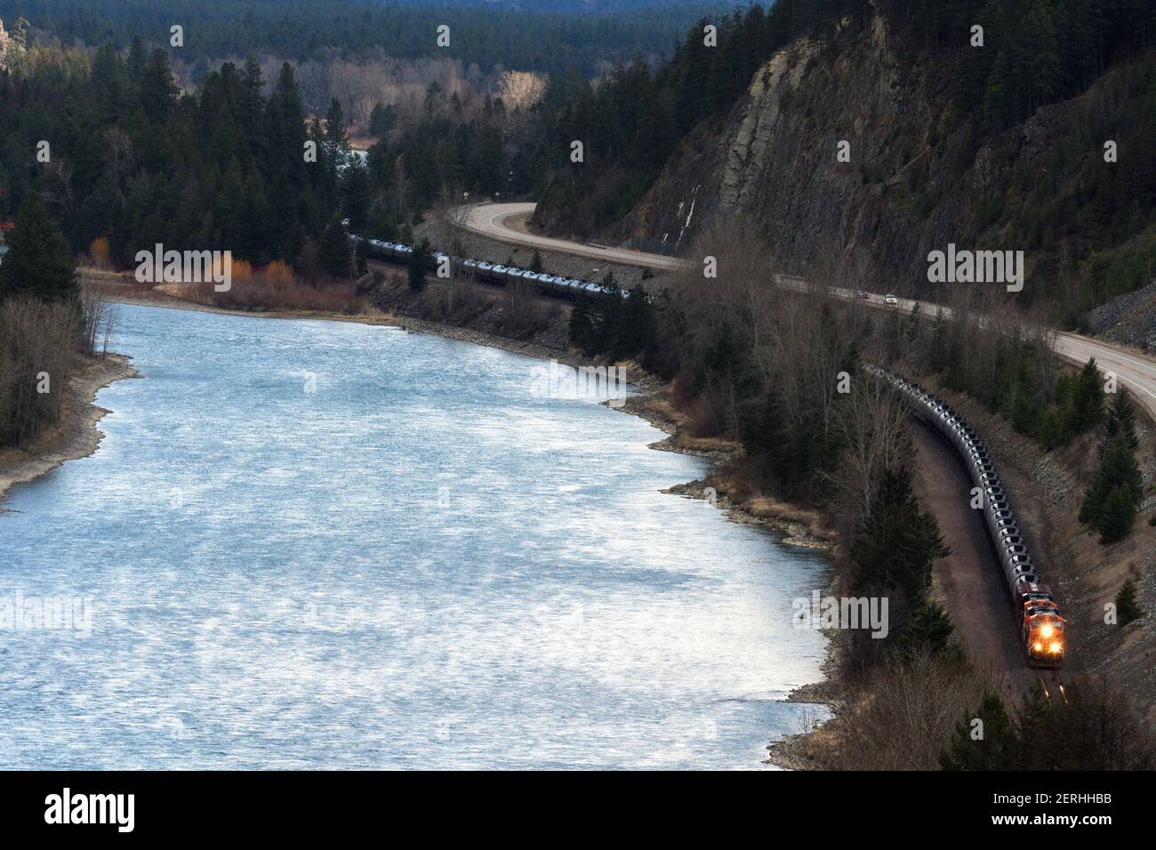Bnsf oil train hi-res stock photography and images - Alamy