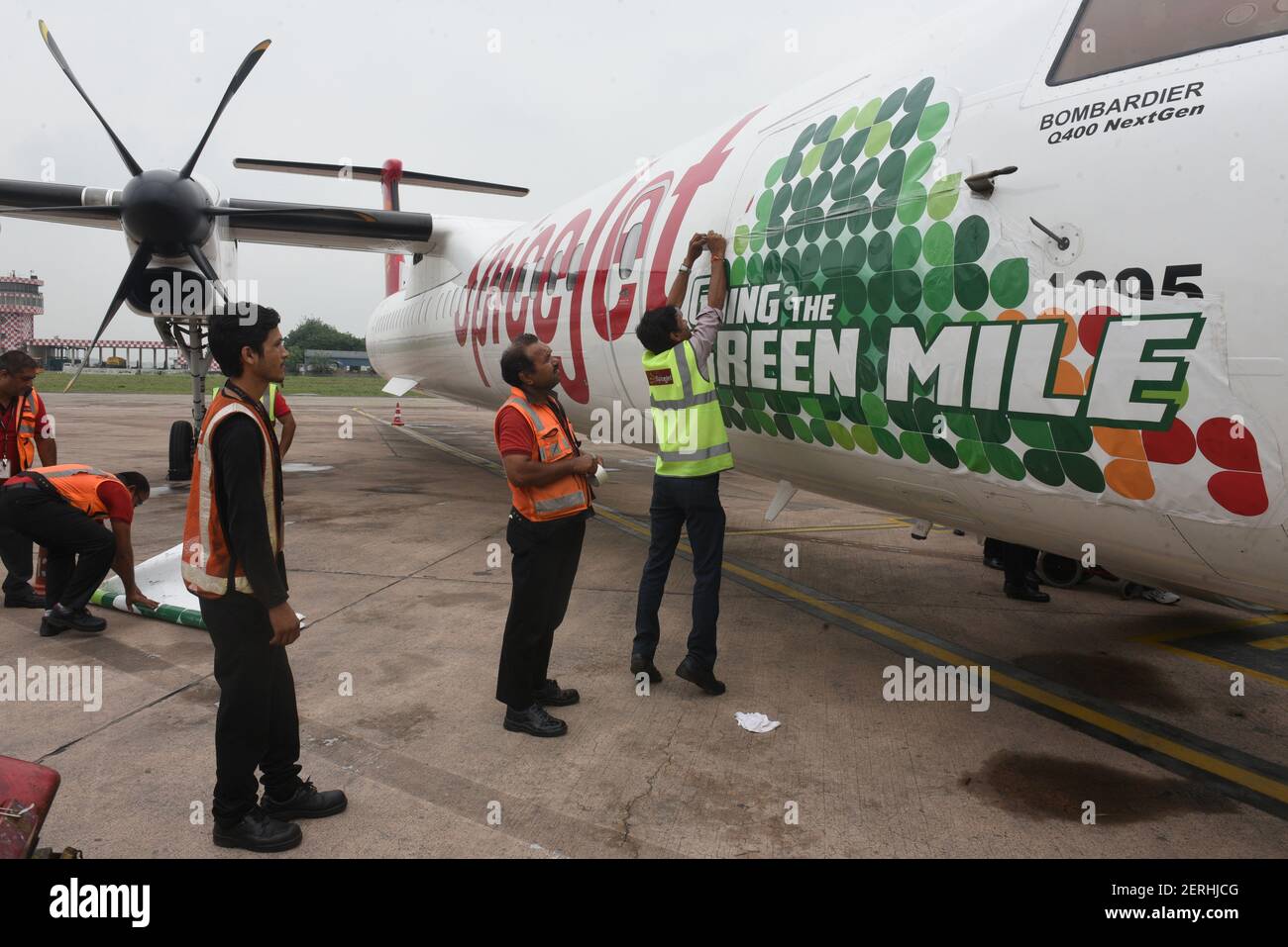 NEW DELHI, INDIA - AUGUST 27: India's first biojet fuel aircraft ...