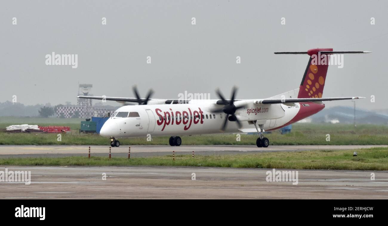 NEW DELHI, INDIA - AUGUST 27: India's first biojet fuel aircraft ...