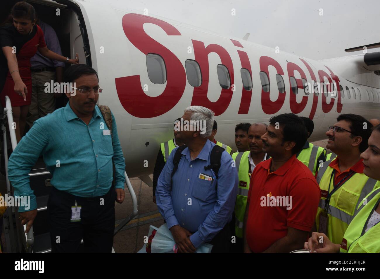 NEW DELHI, INDIA - AUGUST 27: India's first biojet fuel aircraft ...