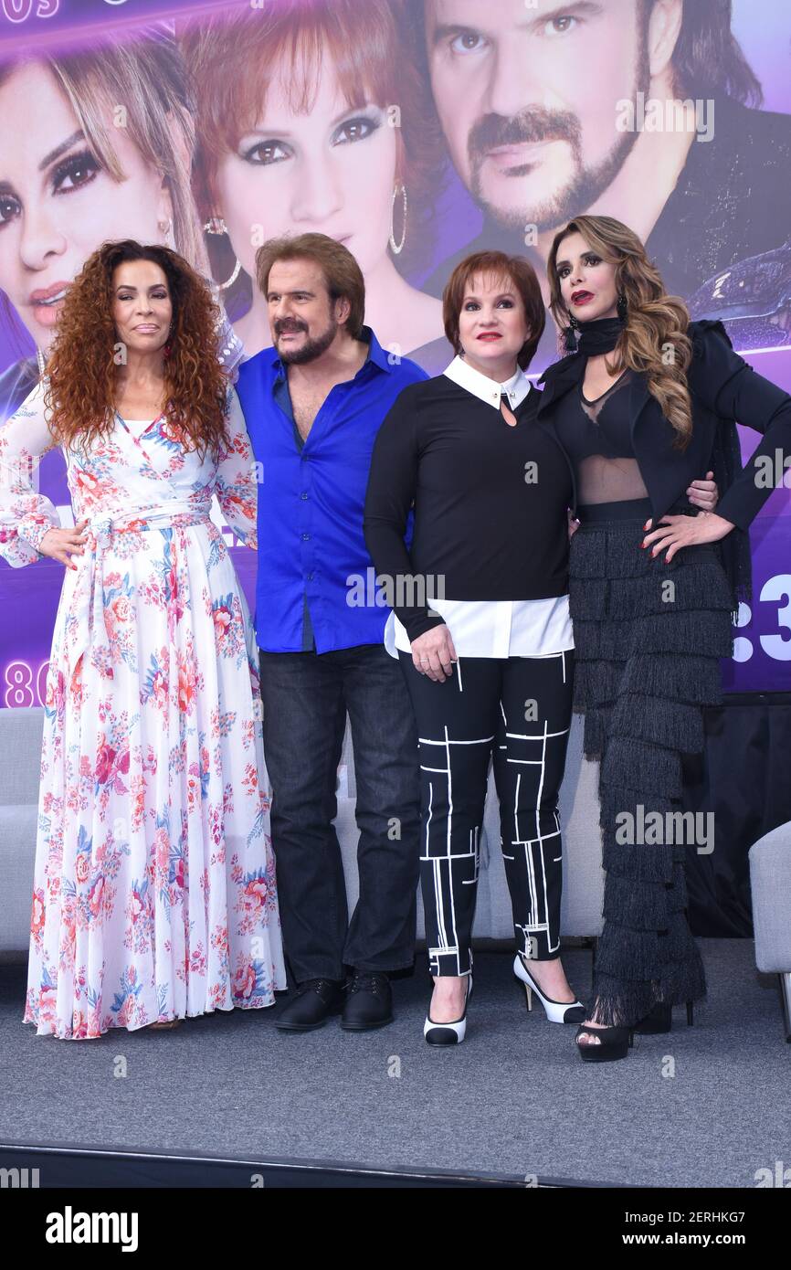 (L to R) Maria del Sol, Joaquin Galan, Lucia Galan, Lucia Mendez poses ...