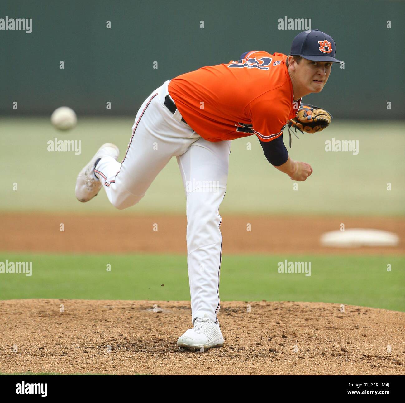 Round Rock, TX, USA. 28th Feb, 2021. Auburn Tigers starting pitcher ...