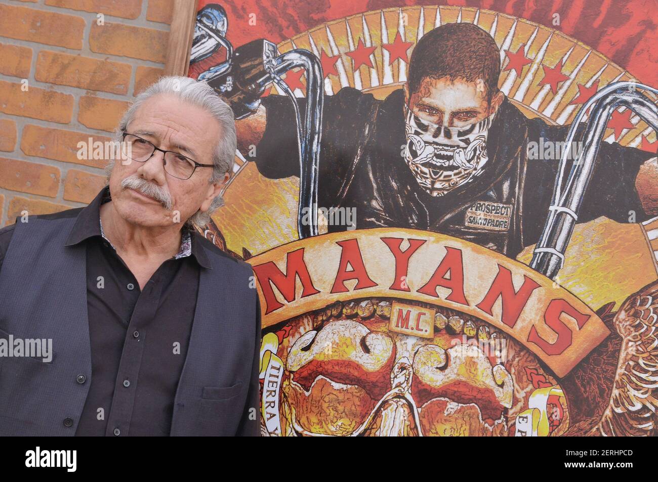 Edward James Olmos arrives at FX's "Mayans M.C." Premiere held at the ...