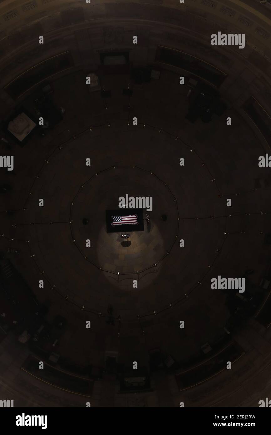 The late U.S. Sen. John McCain, R-Ariz., lies in state after the ...