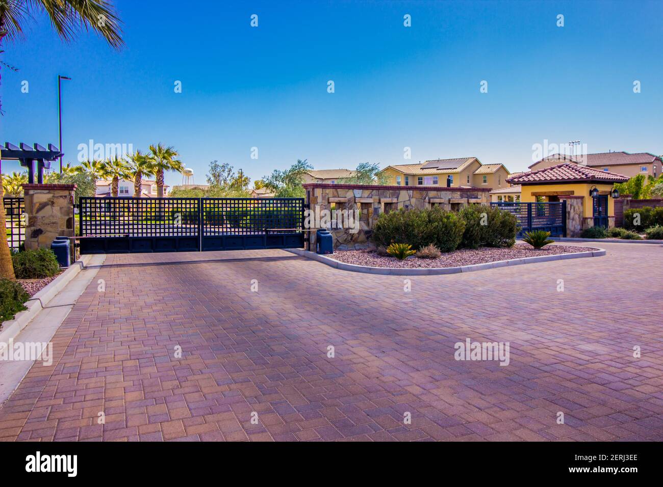 Modern Metal Automatic Entry And Exit Access Gates Stock Photo - Alamy