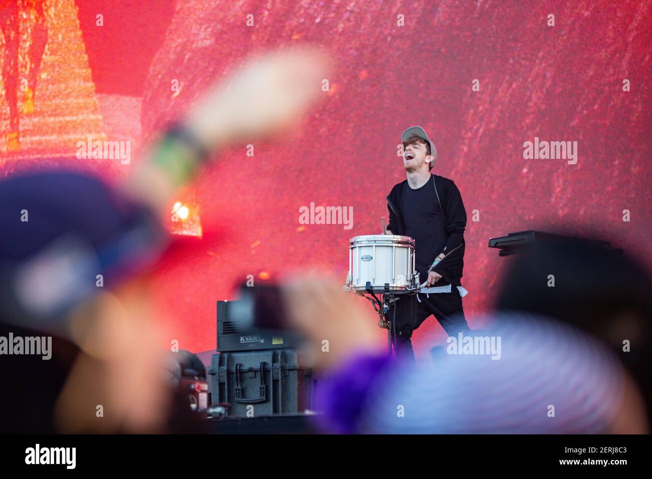 NEW YORK, NY : Illenium's Drummer performs at Main Stage during the ...