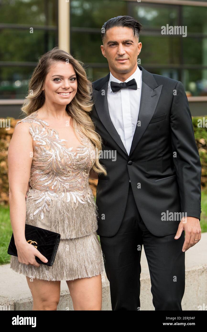Referee Serdar Gozubuyuk with partner during Gala Voetballer van het ...