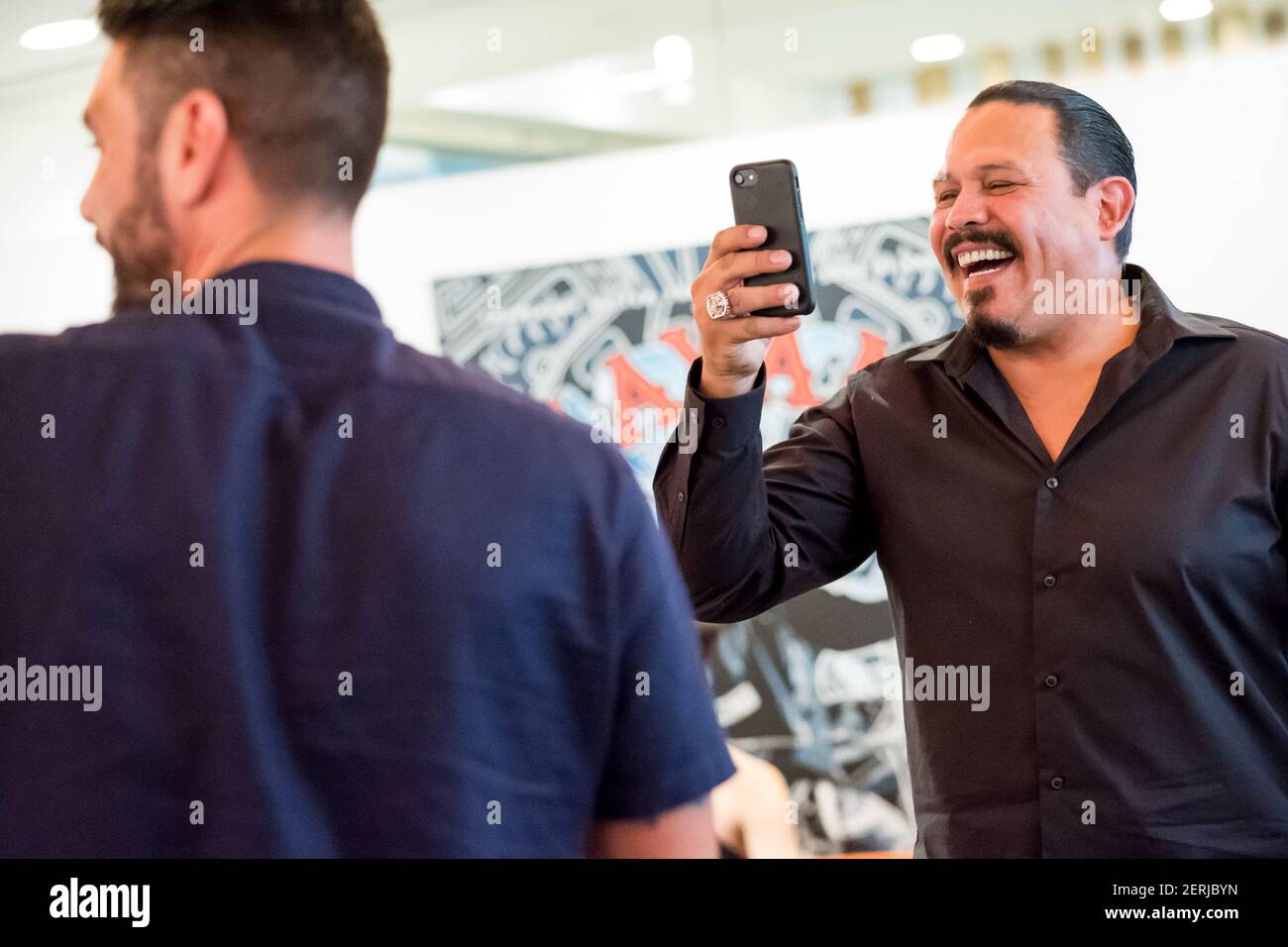 LOS ANGELES - SEPTEMBER 4: Emilio Rivera (R) attends a social media ...