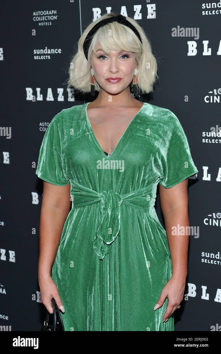 Actress Jenn Lyon attends the New York screening of Blaze at IFC Center ...